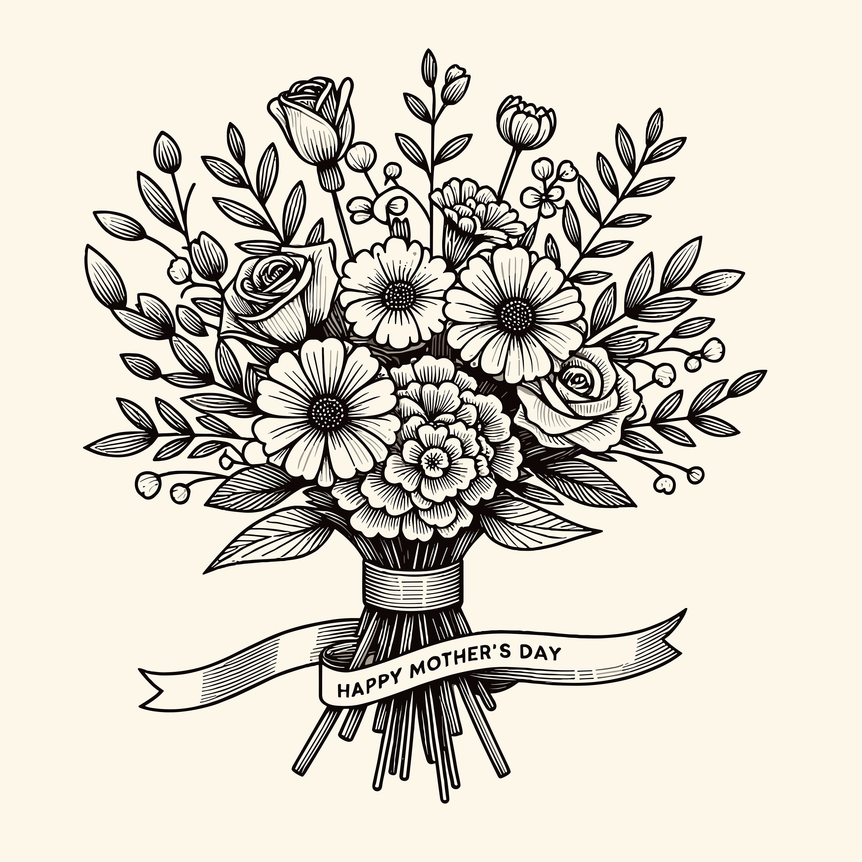 Digital Mother's Day Flower Bouquet Images Pack - Instant Download - Etsy