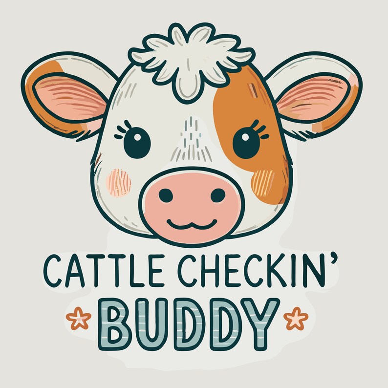 Cattle Checkin' Buddy - Cow Faces Digital Pack - Etsy