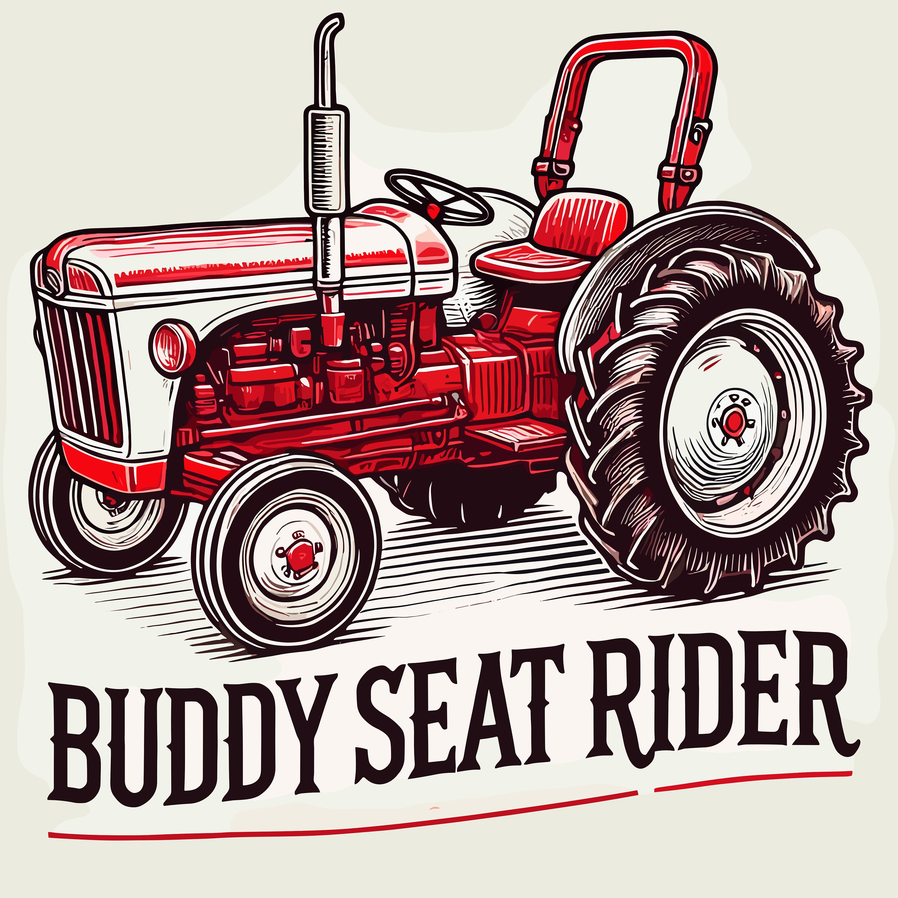 Buddy Seat Rider Tractor Art Pack - Red and Green Tractors - Etsy