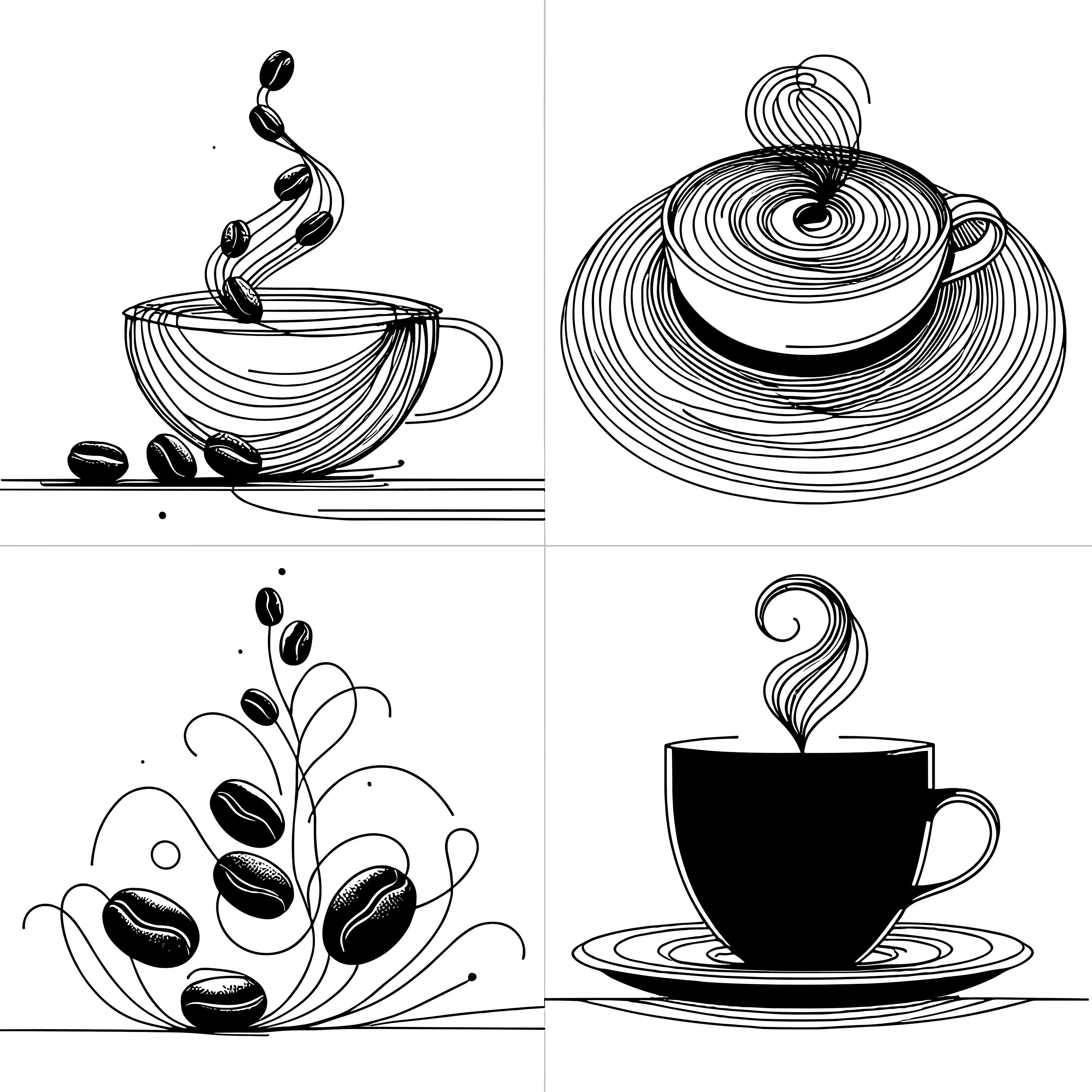 Coffee Lovers Digital Art Style SVG Pack - Barista, Coffee Beans, Mugs ...
