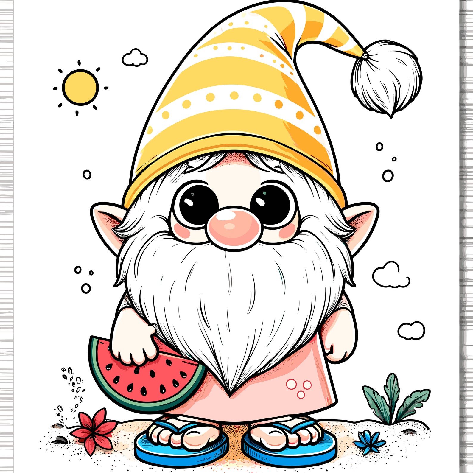 Digital Summer Gnome Pack - Beach and Sunshine Themed Gnome ...