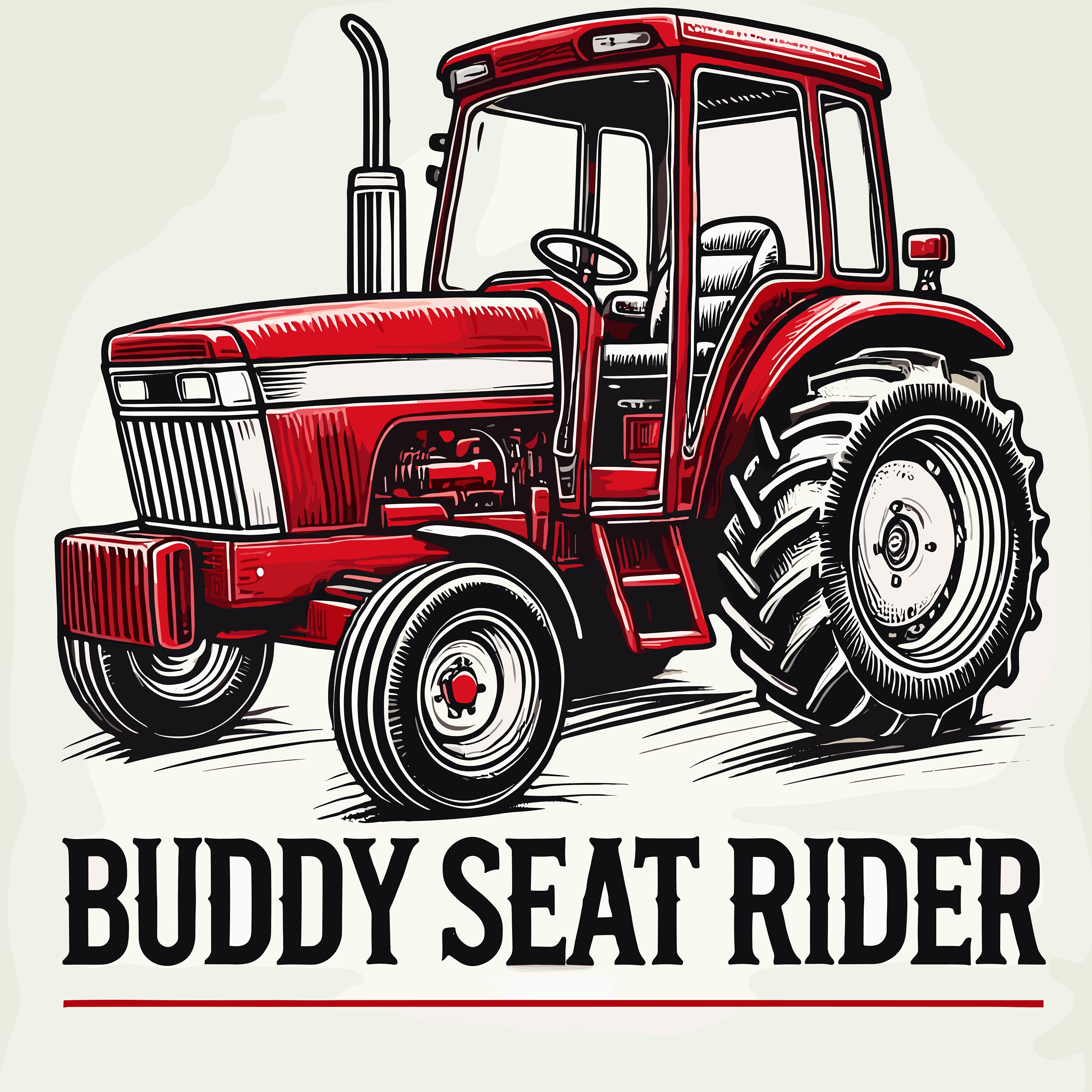 Buddy Seat Rider Tractor Art Pack - Red and Green Tractors - Etsy