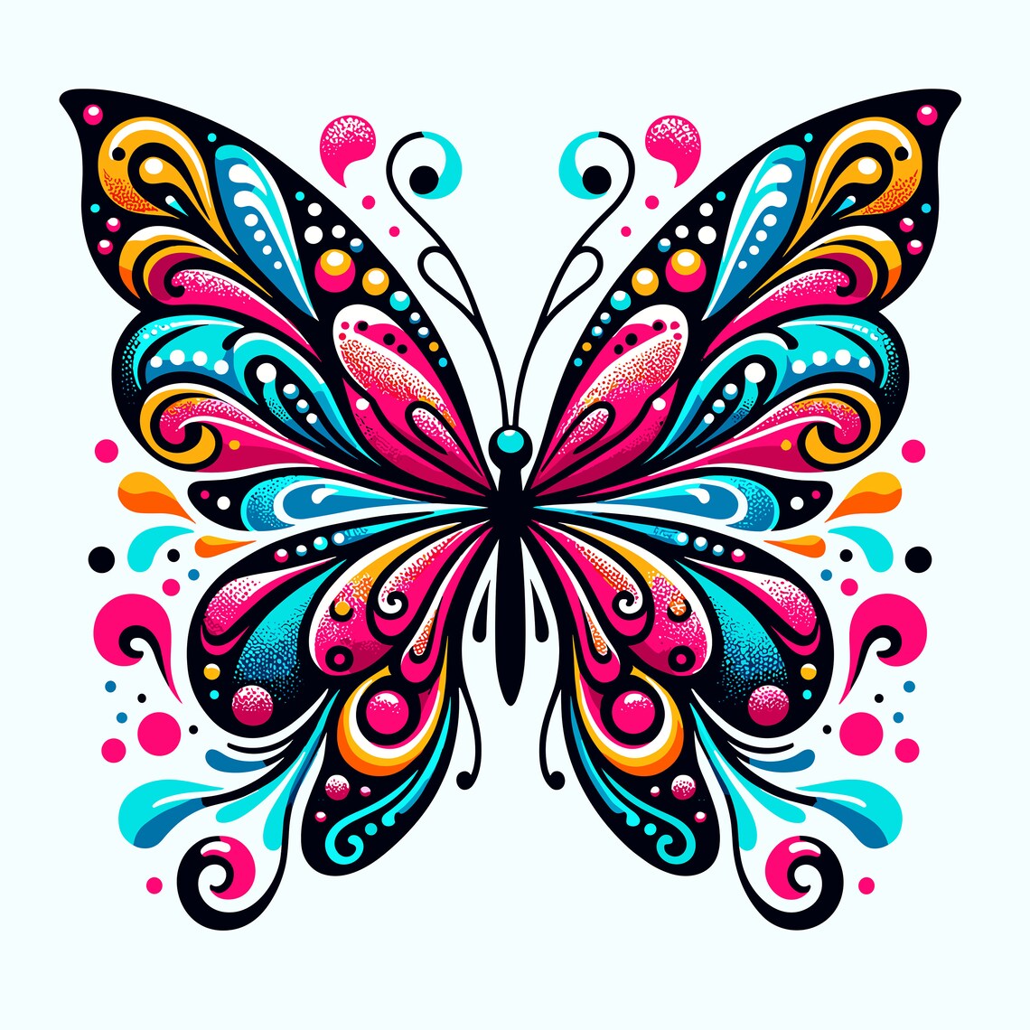 Whimsical Butterfly Bliss Cute Line Art Digital Pack - Etsy