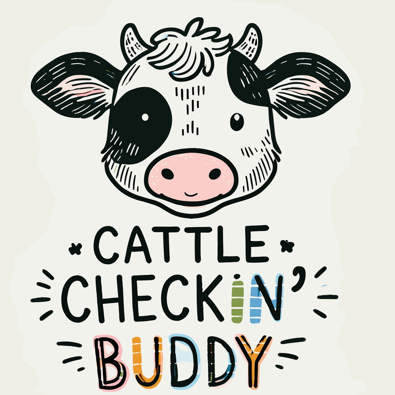 Cattle Checkin' Buddy - Cow Faces Digital Pack - Etsy