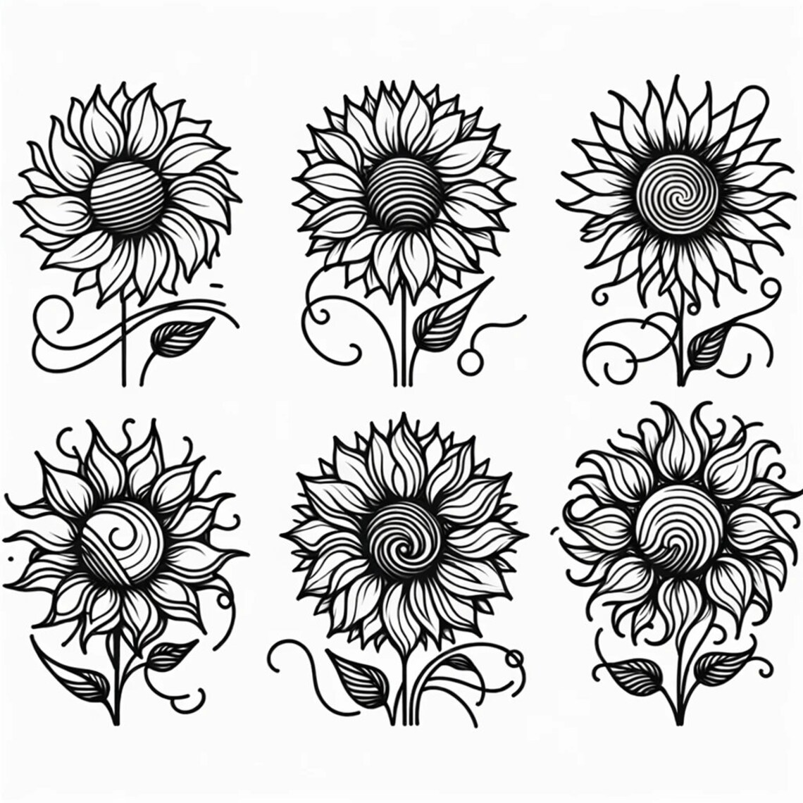 Radiant Sunflower SVG Pack - Instant Download - Etsy