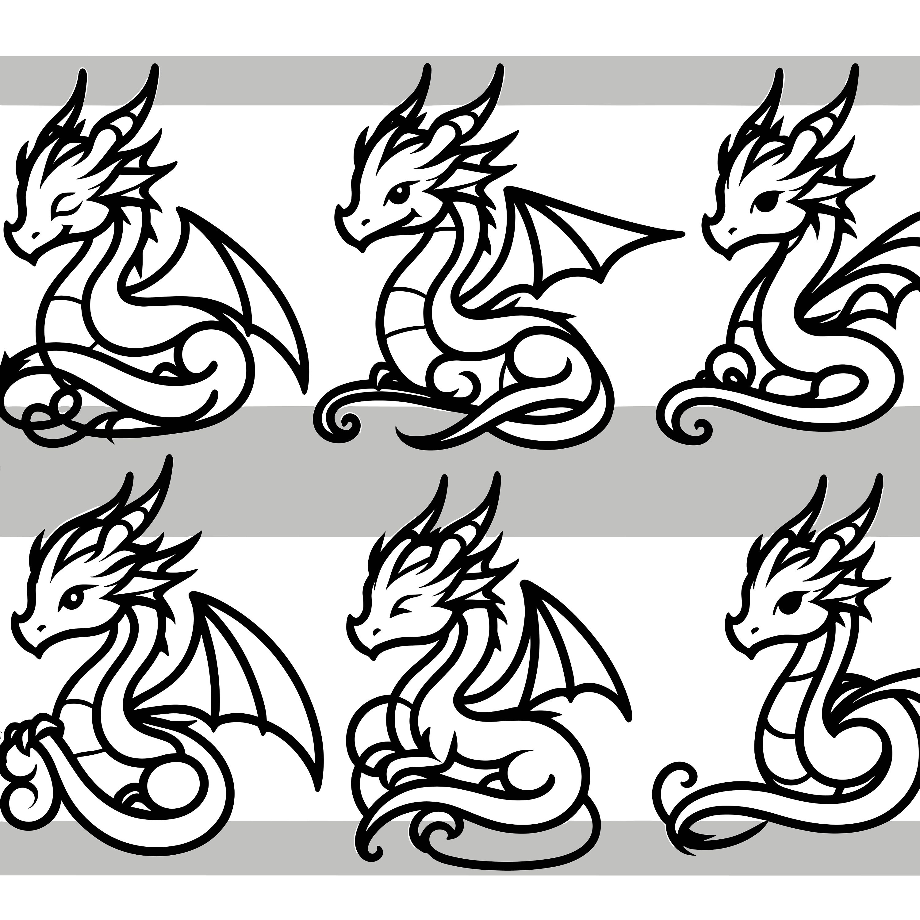 Digital Dragon Images Pack - Fantasy Dragons - Instant Download - Etsy