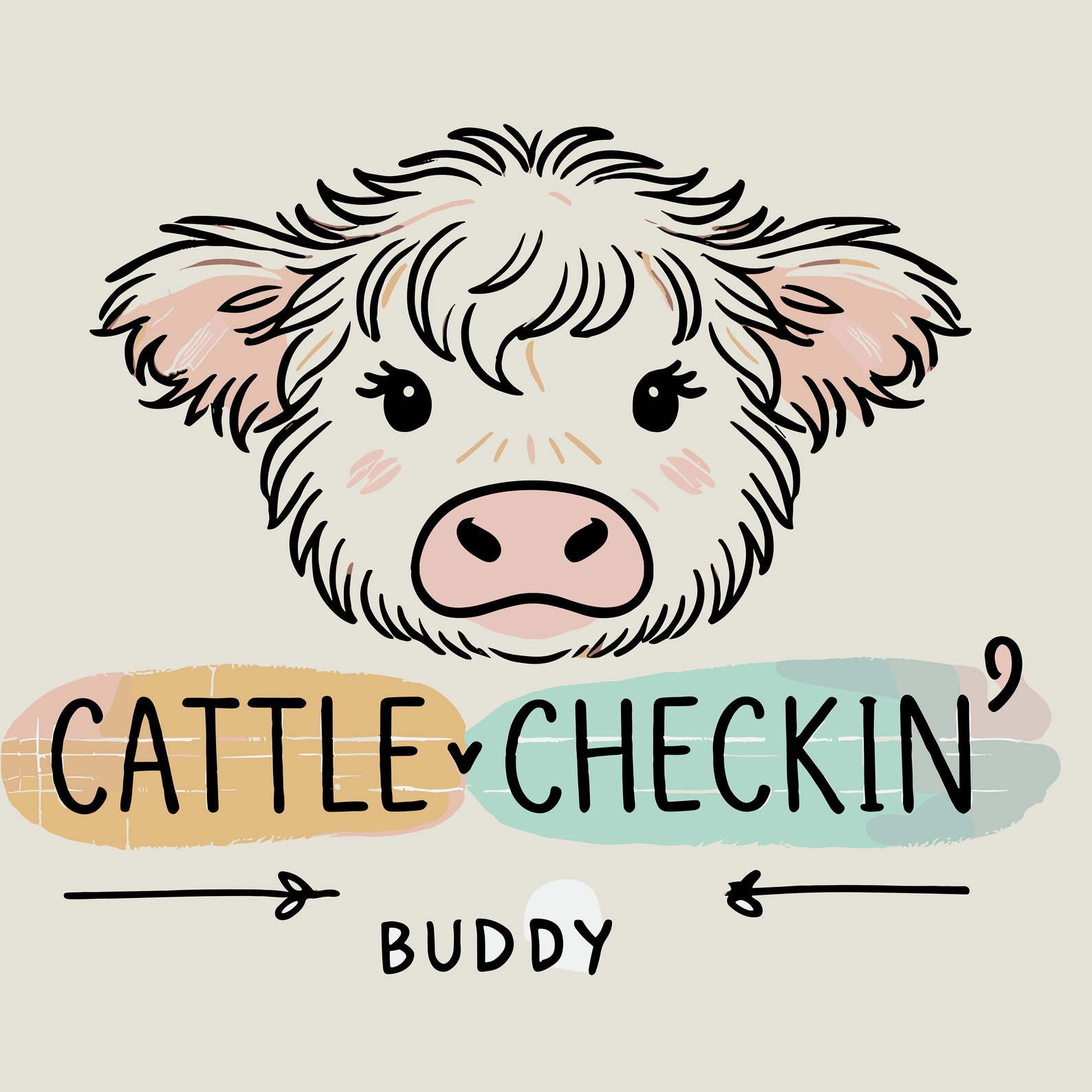 Cattle Checkin' Buddy - Cow Faces Digital Pack - Etsy