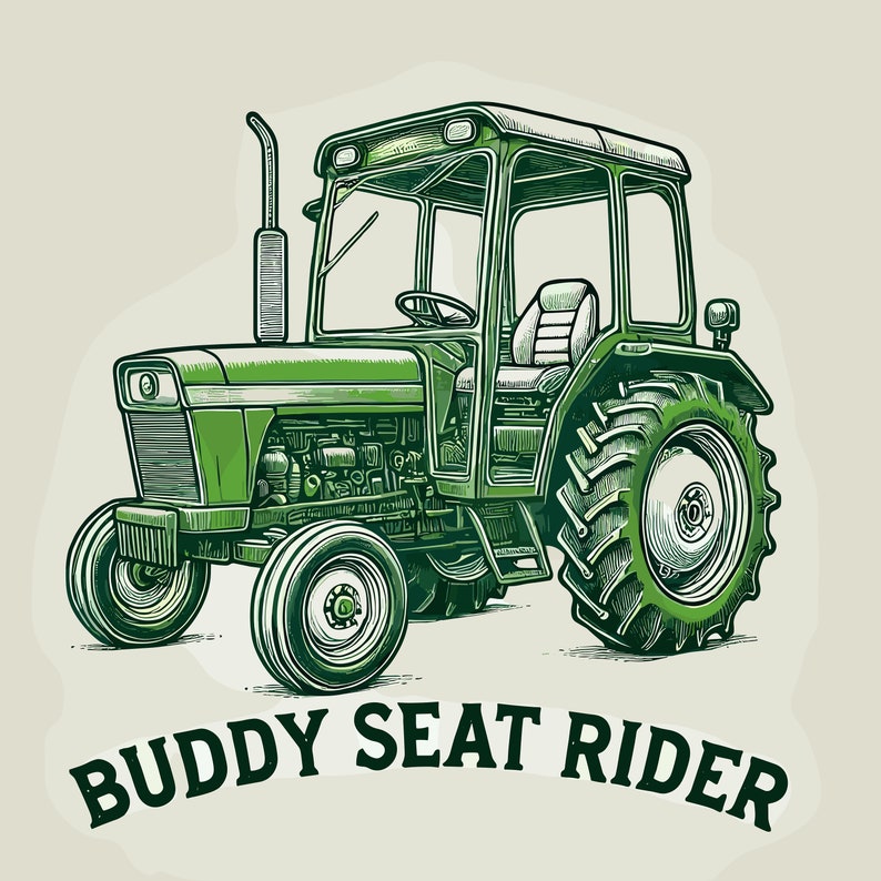 Buddy Seat Rider Tractor Art Pack - Red and Green Tractors - Etsy