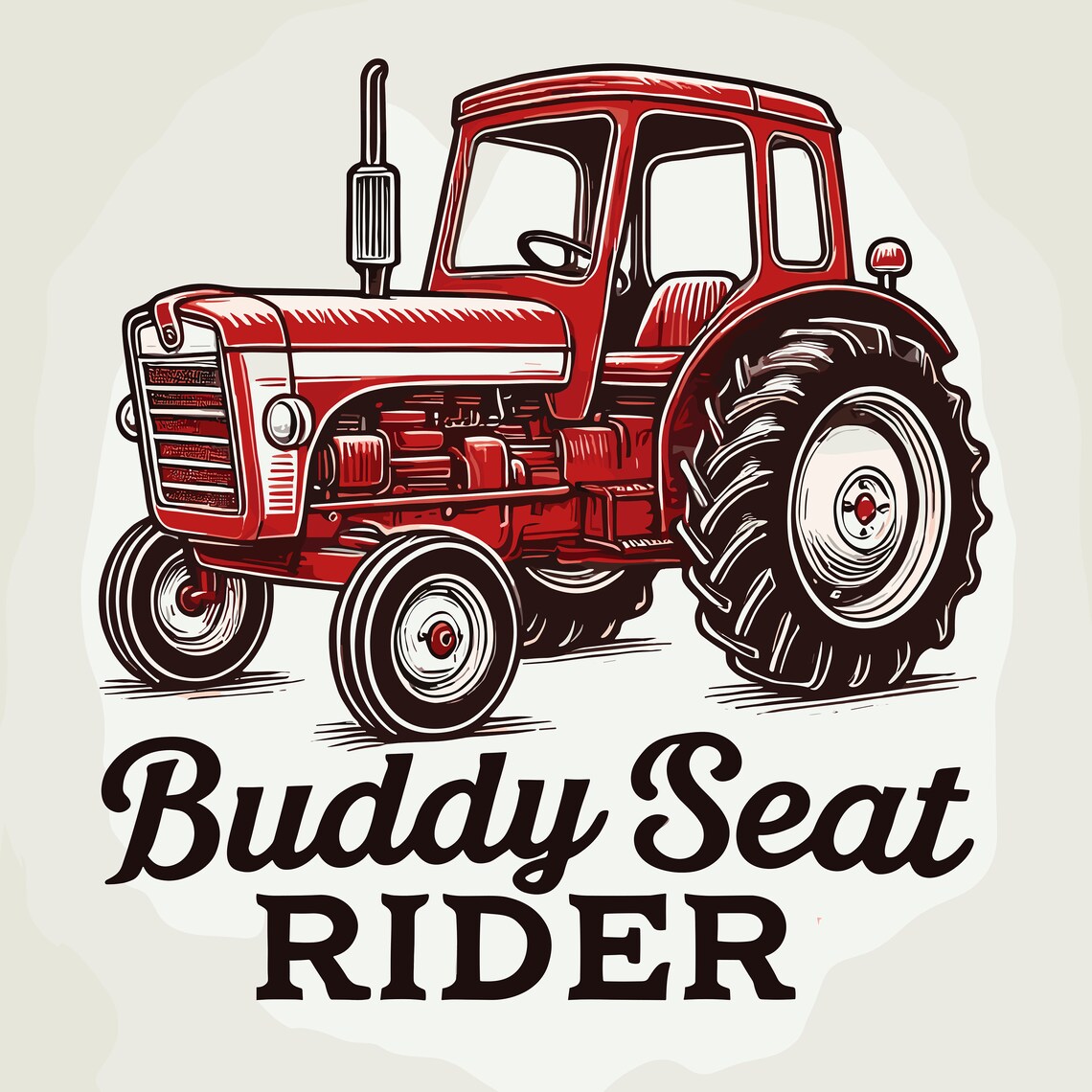Buddy Seat Rider Tractor Art Pack - Red and Green Tractors - Etsy