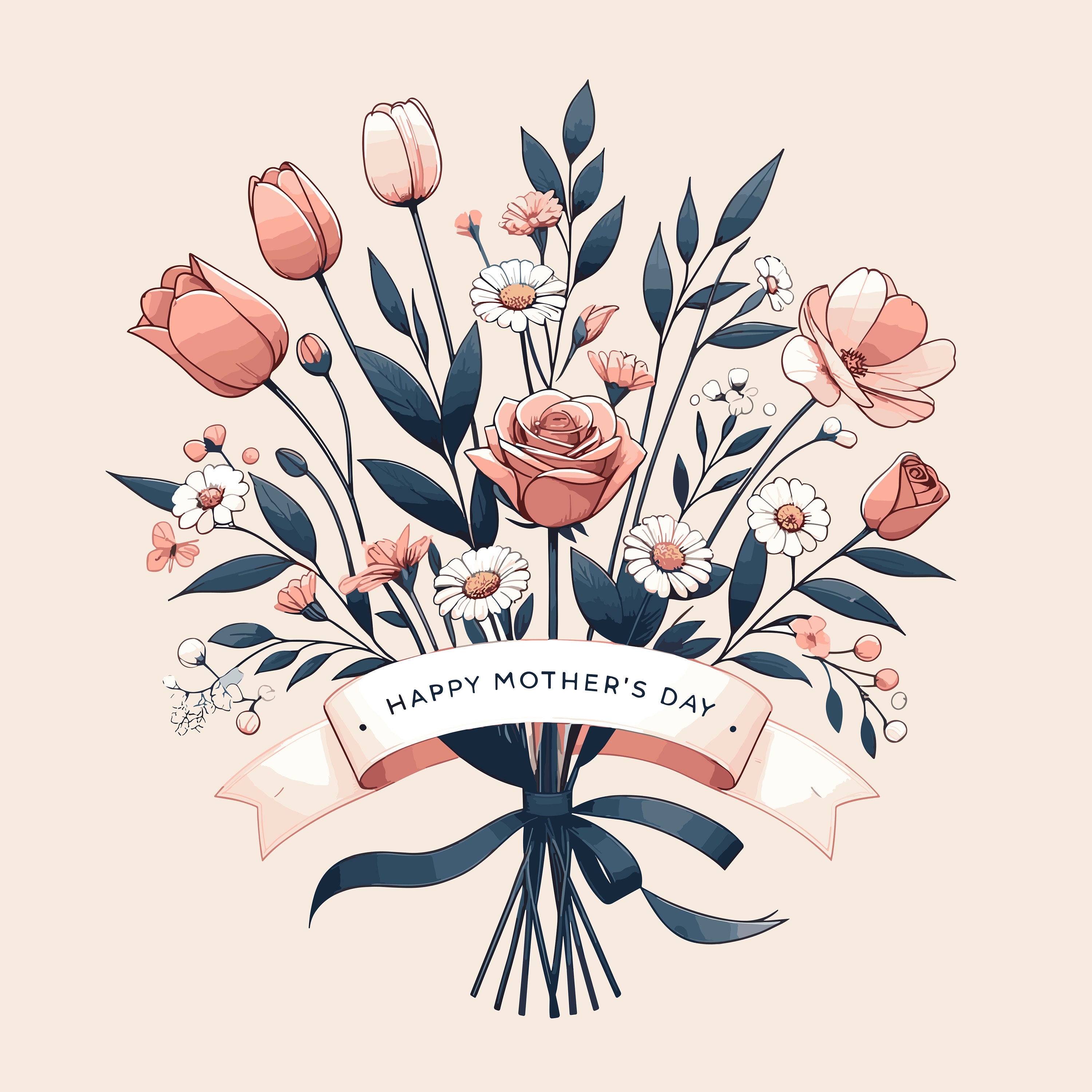 Digital Mother's Day Flower Bouquet Images Pack - Instant Download - Etsy