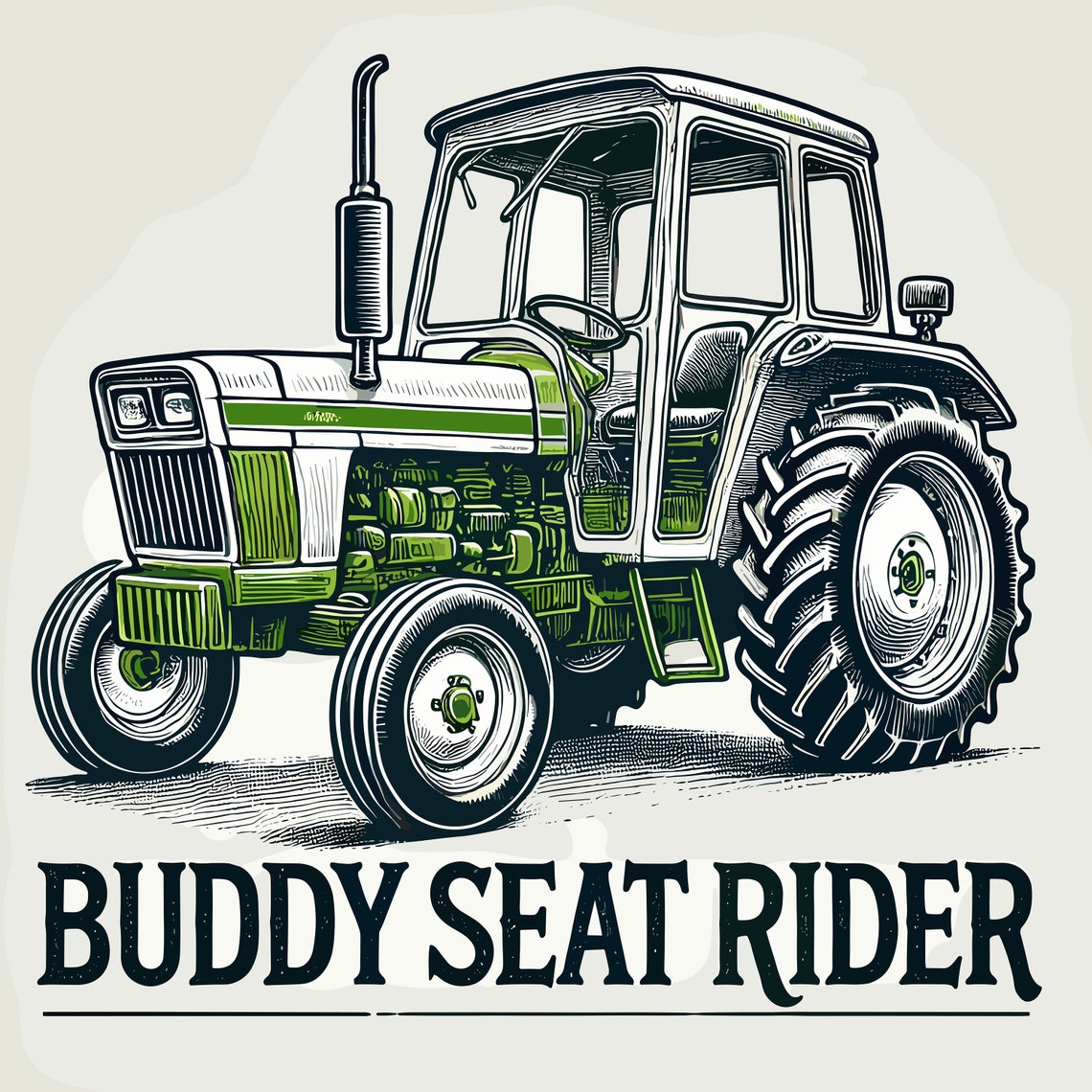 Buddy Seat Rider Tractor Art Pack - Red and Green Tractors - Etsy