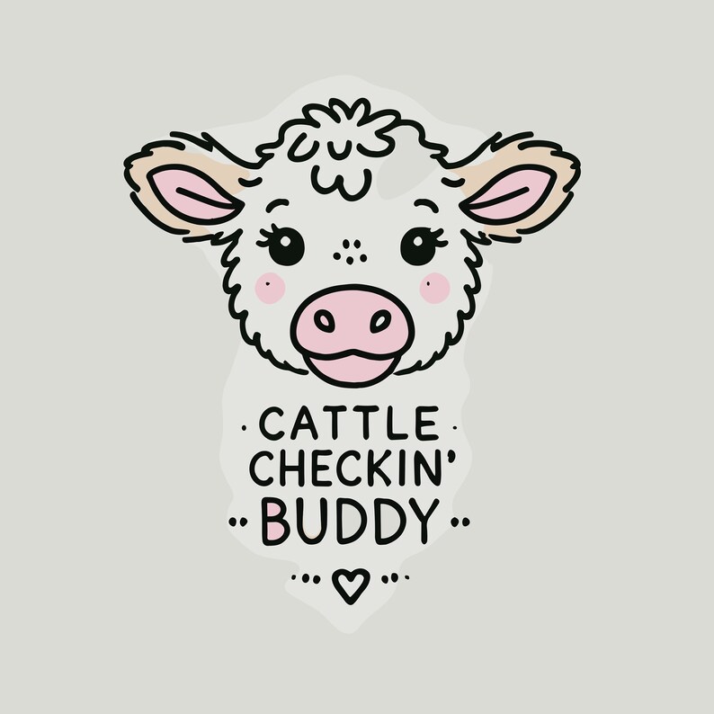 Cattle Checkin' Buddy - Cow Faces Digital Pack - Etsy