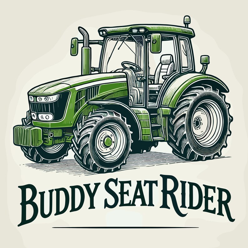 Buddy Seat Rider Tractor Art Pack - Red and Green Tractors - Etsy
