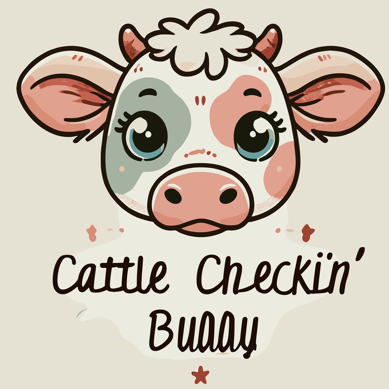 Cattle Checkin' Buddy - Cow Faces Digital Pack - Etsy