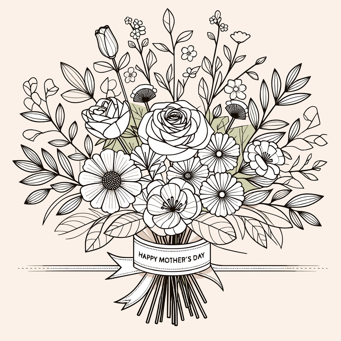 Digital Mother's Day Flower Bouquet Images Pack Instant Download - Etsy