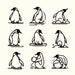Digital Line Art Style Animals SVG Pack - Lion, Tiger, Penguin, Koala ...
