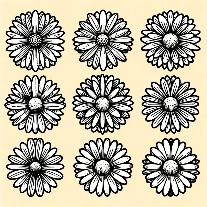 Cheerful Daisy SVG Pack - Instant Download - Etsy