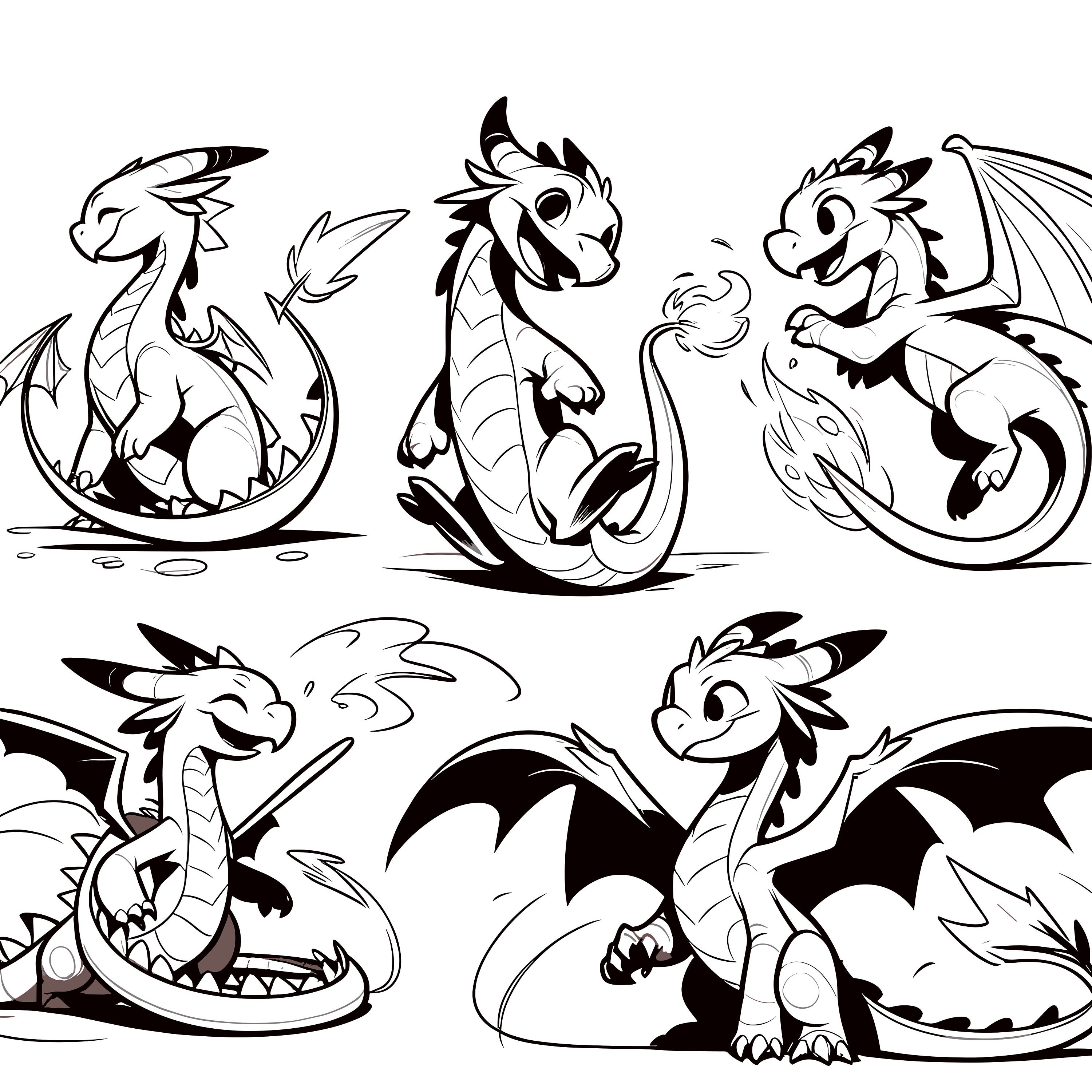 Digital Dragon Images Pack - Fantasy Dragons - Instant Download - Etsy