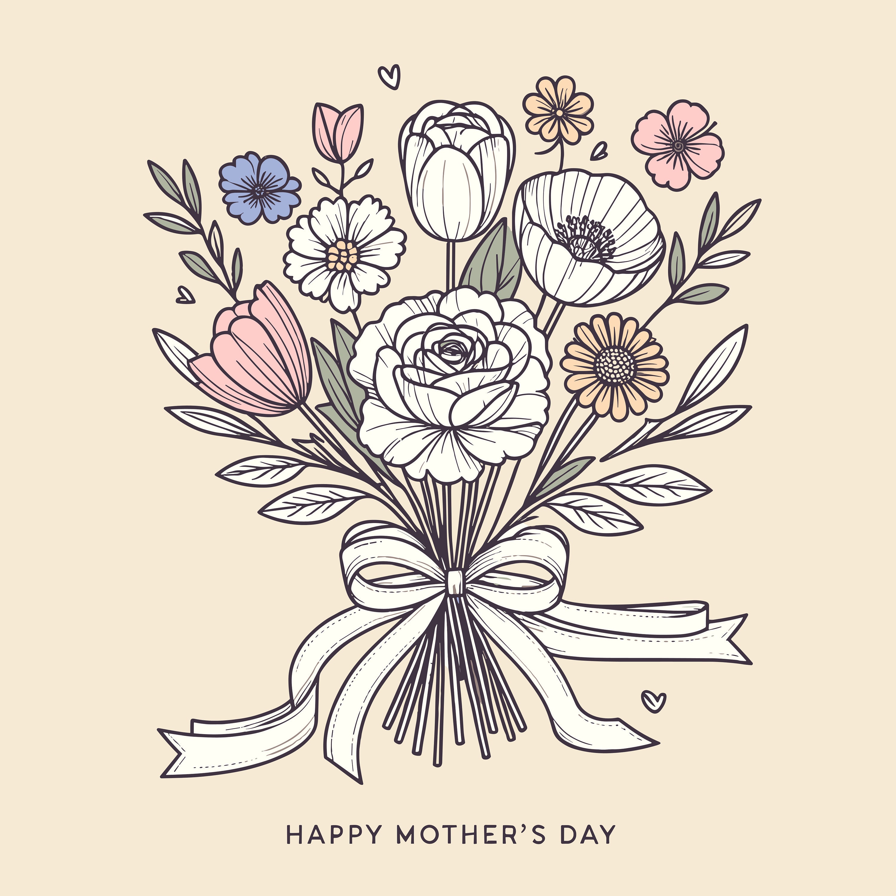 Digital Mother's Day Flower Bouquet Images Pack - Instant Download - Etsy