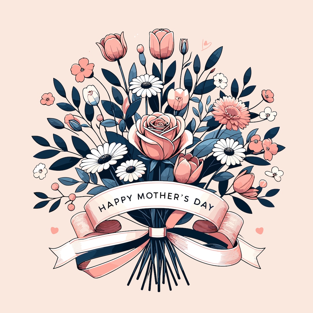 Digital Mother's Day Flower Bouquet Images Pack - Instant Download - Etsy