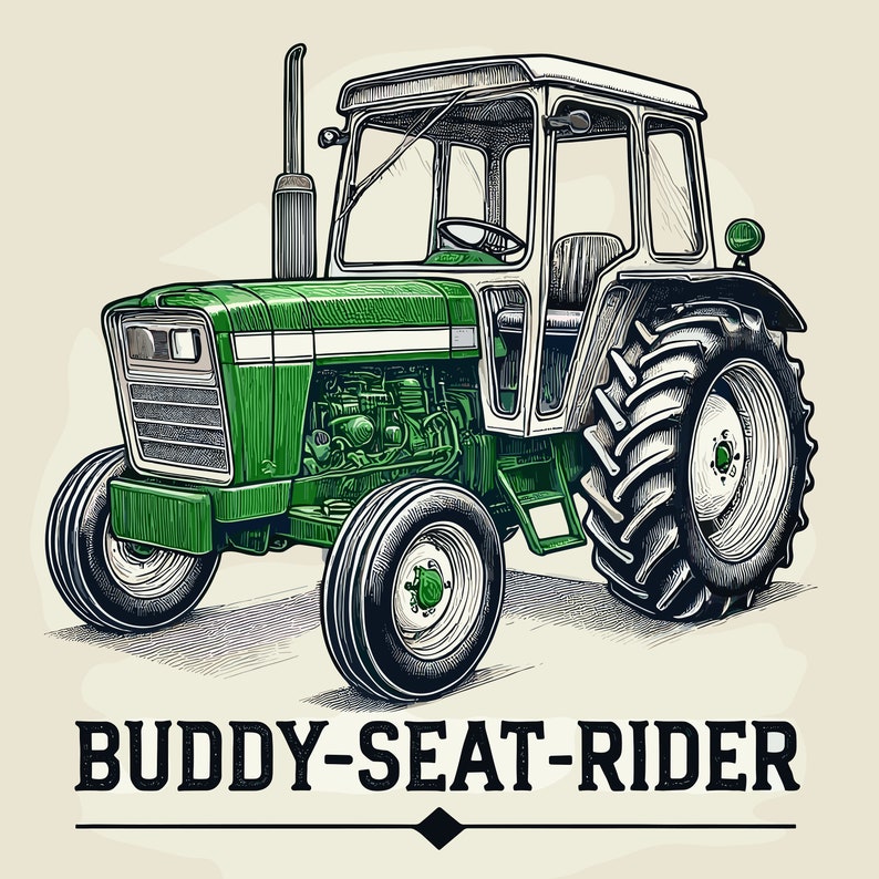 Buddy Seat Rider Tractor Art Pack - Red and Green Tractors - Etsy