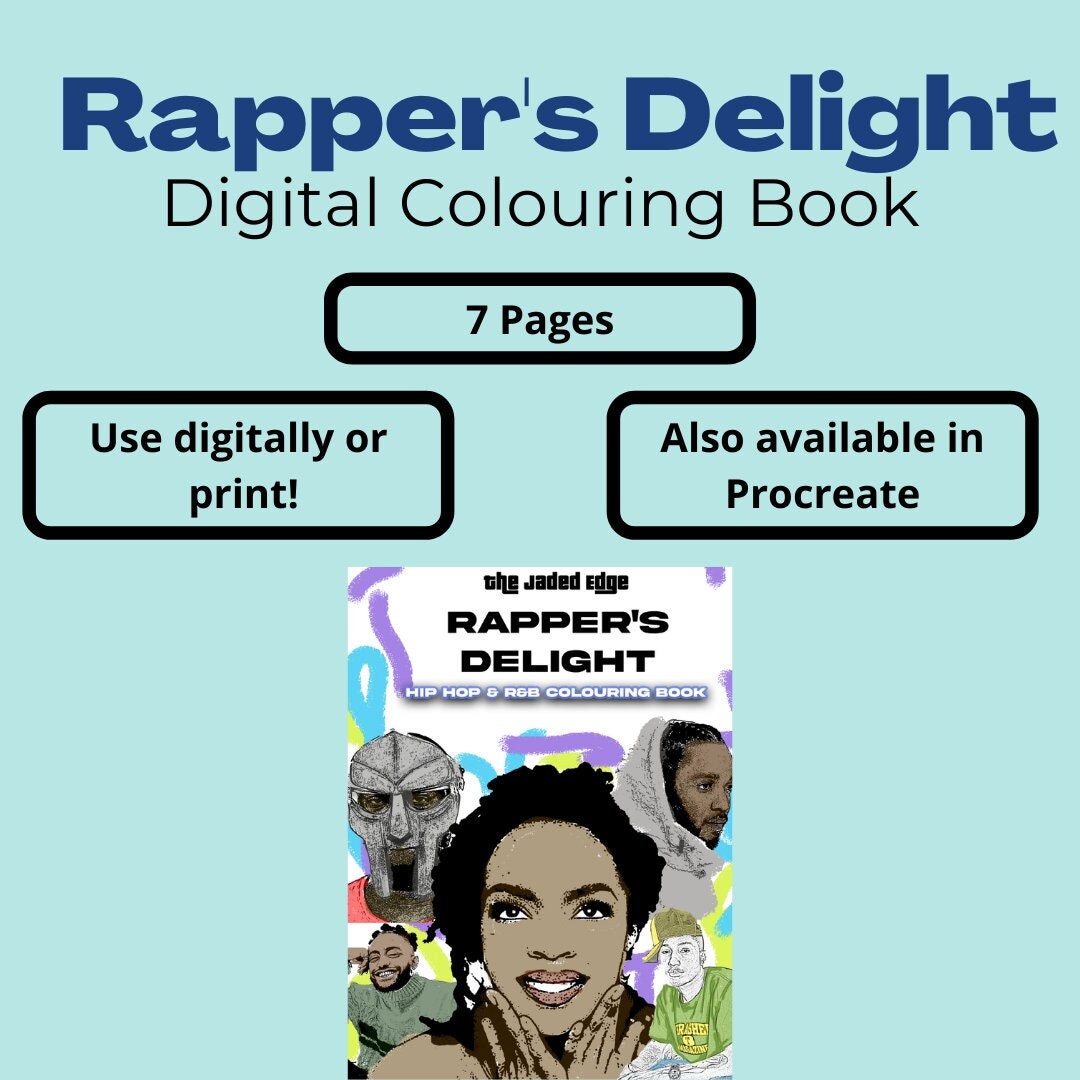 Rapper's Delight Hip Hop Colouring Book / Instant Digitally Download - Etsy