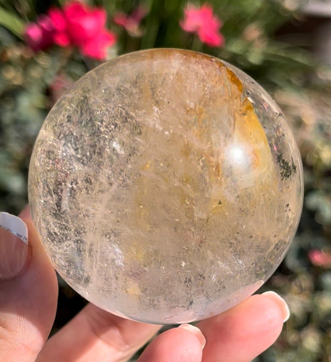 Lodolite Sphere | Quartz Sphere | Quartz With Inclusions Sphere ...