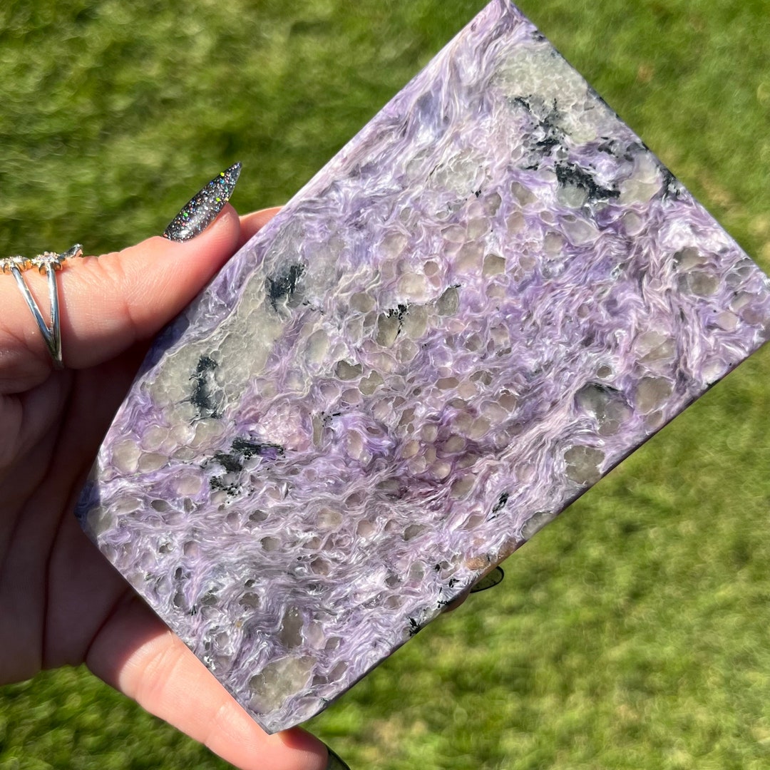 Rare A Grade Charoite Slab | Pink Charoite Freeform | Charoite Crystal | Stone of the Dragon - Etsy