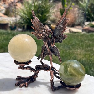 Fairy Crystal Sphere Stand | Double Sphere Stand | Sphere Holder ...