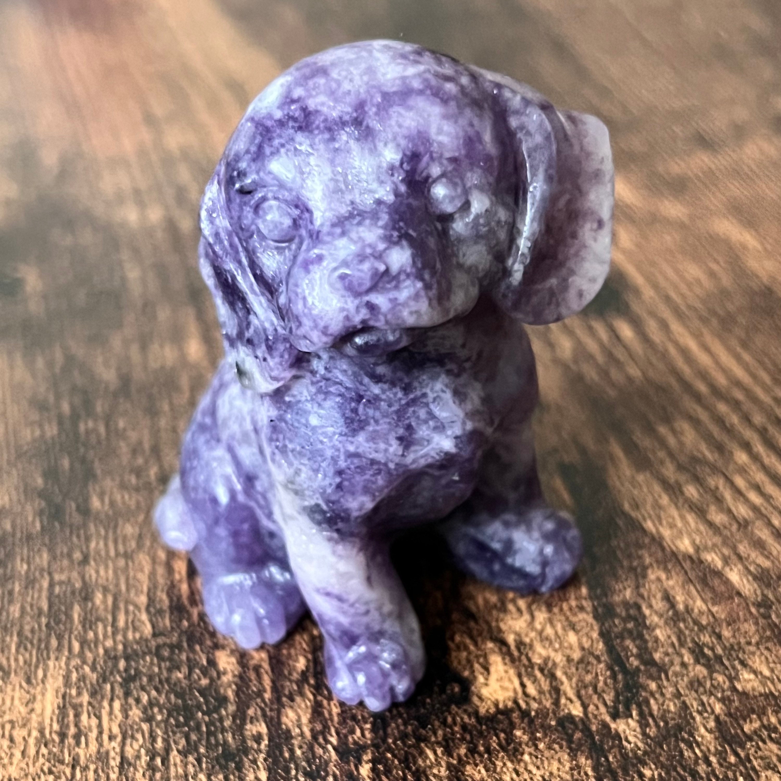 Crystal Dog Figurine | Crystal Sitting Dogs | Crystal Puppies ...