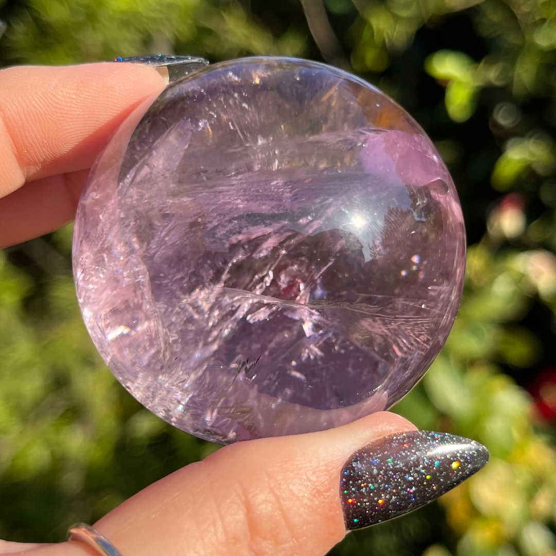 Gem Grade Phantom Amethyst Sphere | Ametrine Sphere | Crystal Sphere ...