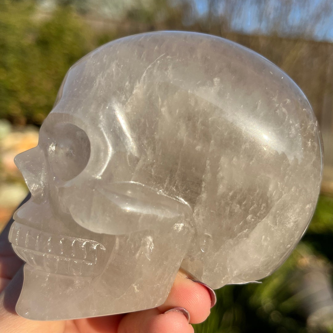 1lb Smoky Quartz Skull Crystal Skull | Quartz Skull | Skull Art | Human ...