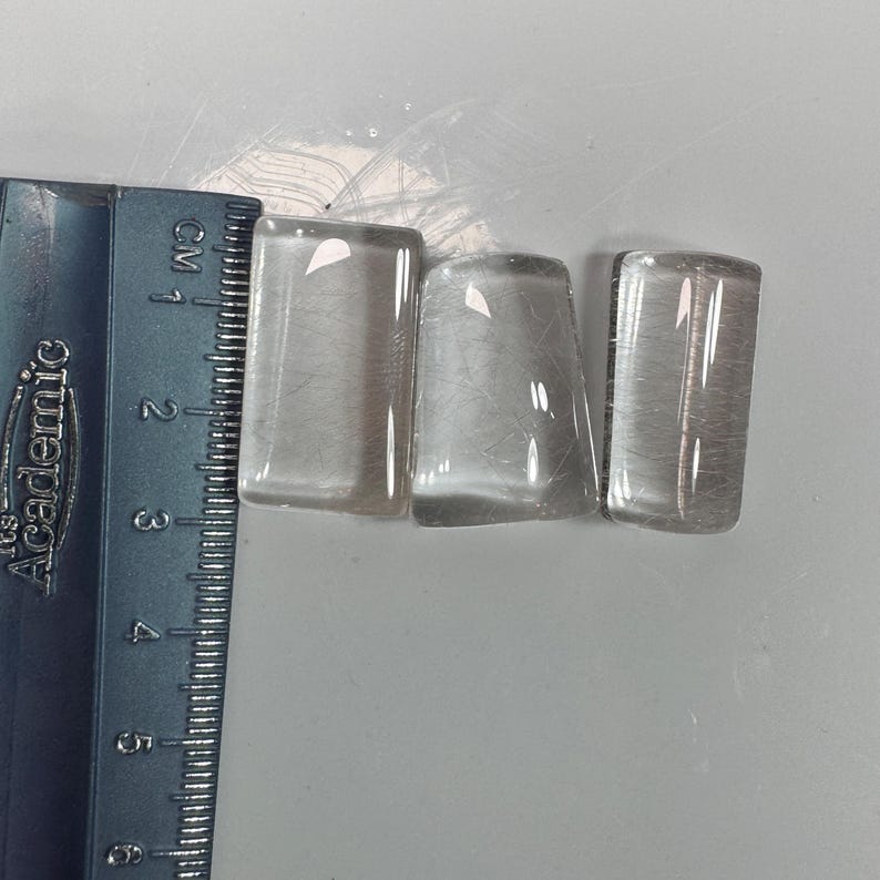 Silver Rutile Gemstone, Silver Rutile Quartz Cabs Cabochons, Rutile ...