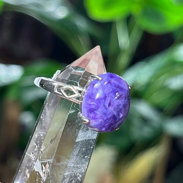 Charoite Ring - Etsy