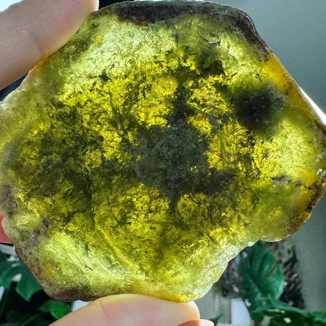 Grossular Green Garnet Slab Grossular Green Garnet Slice - Etsy
