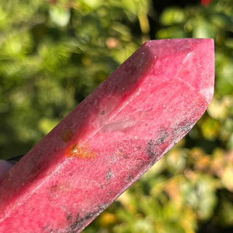 Gemmy Rhodonite Tower | Pink Crystal Tower | Gem Rhodonite - Etsy