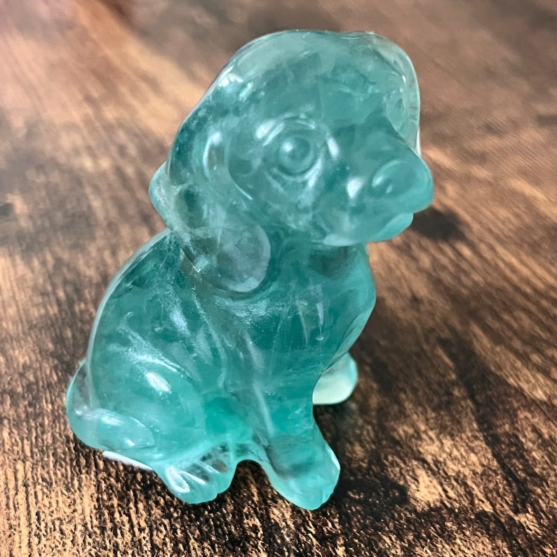 Crystal Dog Figurine | Crystal Sitting Dogs | Crystal Puppies ...