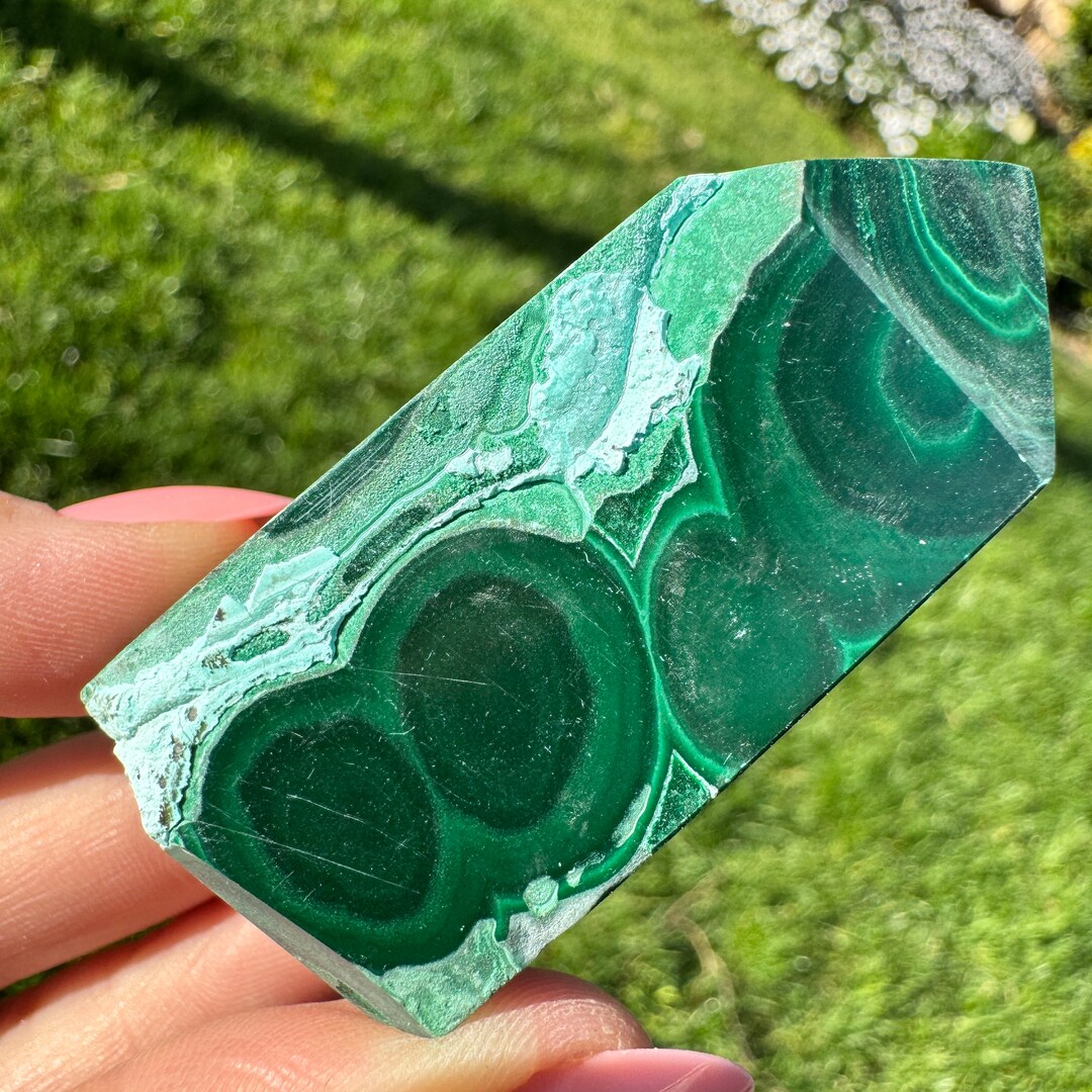 Malacolla Chrysocolla Malachite Tower | Crystal Tower | Malachite Tower ...
