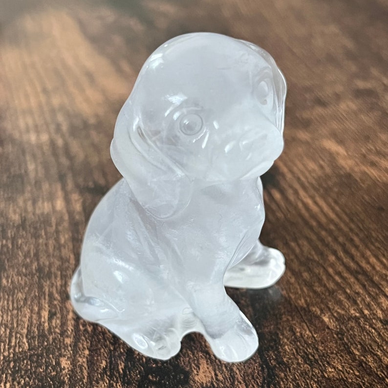 Crystal Dog Figurine | Crystal Sitting Dogs | Crystal Puppies ...