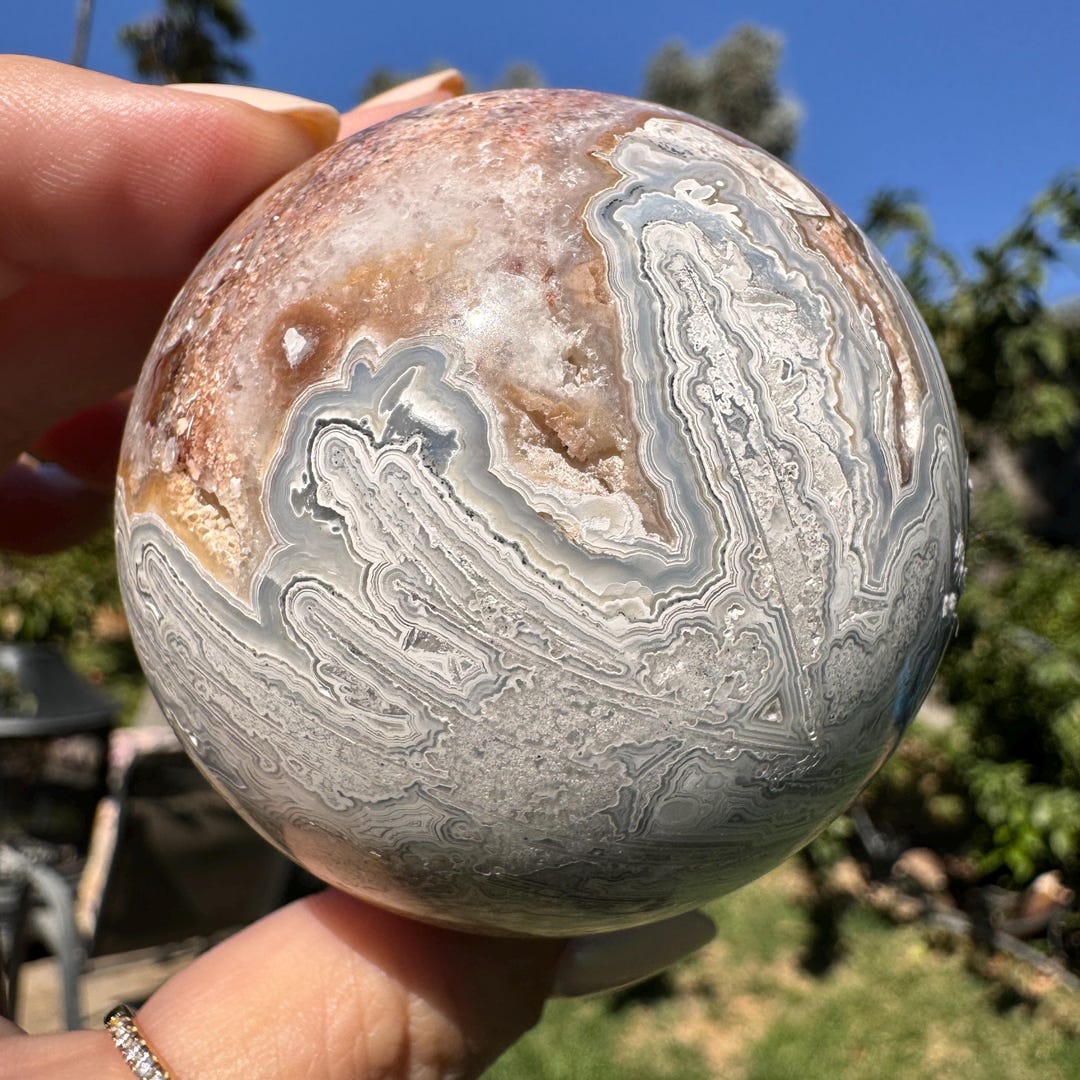 Crazy Lace Agate Sphere | Crystal Sphere | Stone Crystal Decor - Etsy