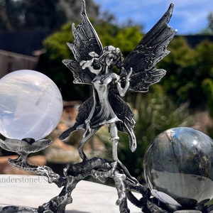 Fairy Crystal Sphere Stand | Double Sphere Stand | Sphere Holder ...