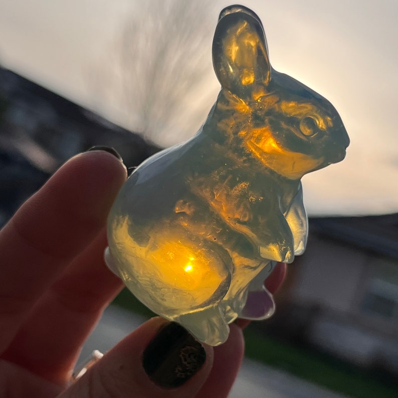 Crystal Rabbits | Rabbit Crystals | Bunny Rabbit Figurine | Crystal ...