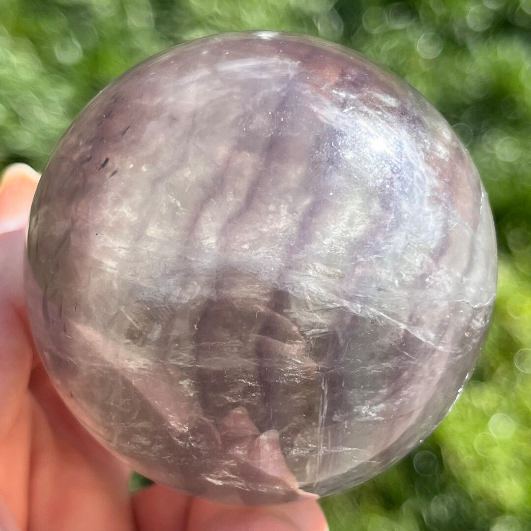 Big Flash! Flashy Lavender Fluorite Sphere With Mica | Purple Fluorite ...