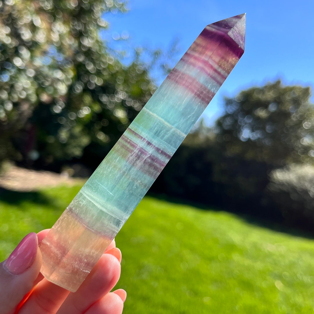 Candy Rainbow Fluorite Tower Pastel Fluorite Tower Rainbow Fluorite ...