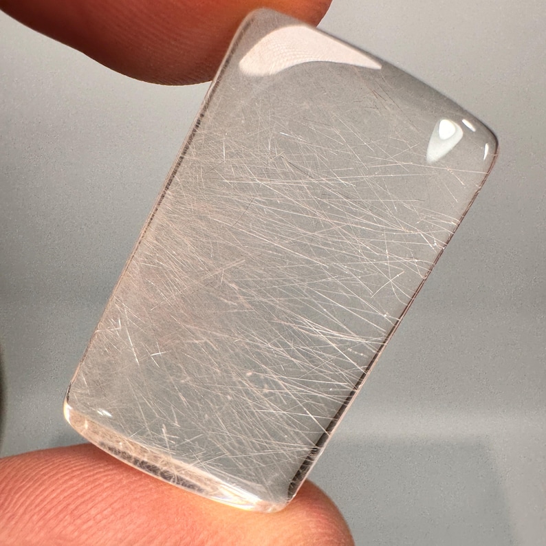 Silver Rutile Gemstone, Silver Rutile Quartz Cabs Cabochons, Rutile ...