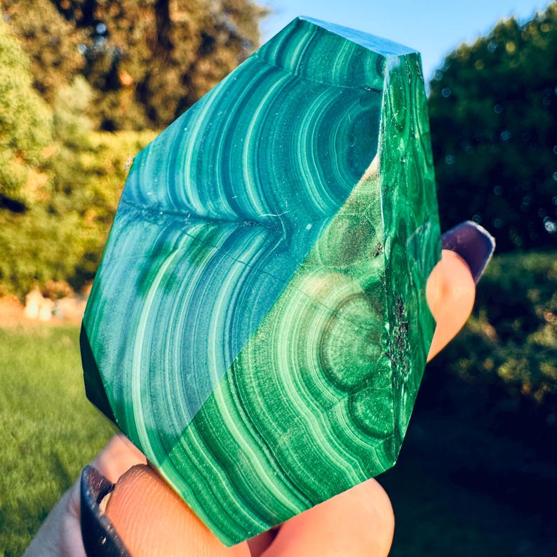 Malachite Slab | Malachite Chrysocholla Slab | Chrysocholla Freeform ...