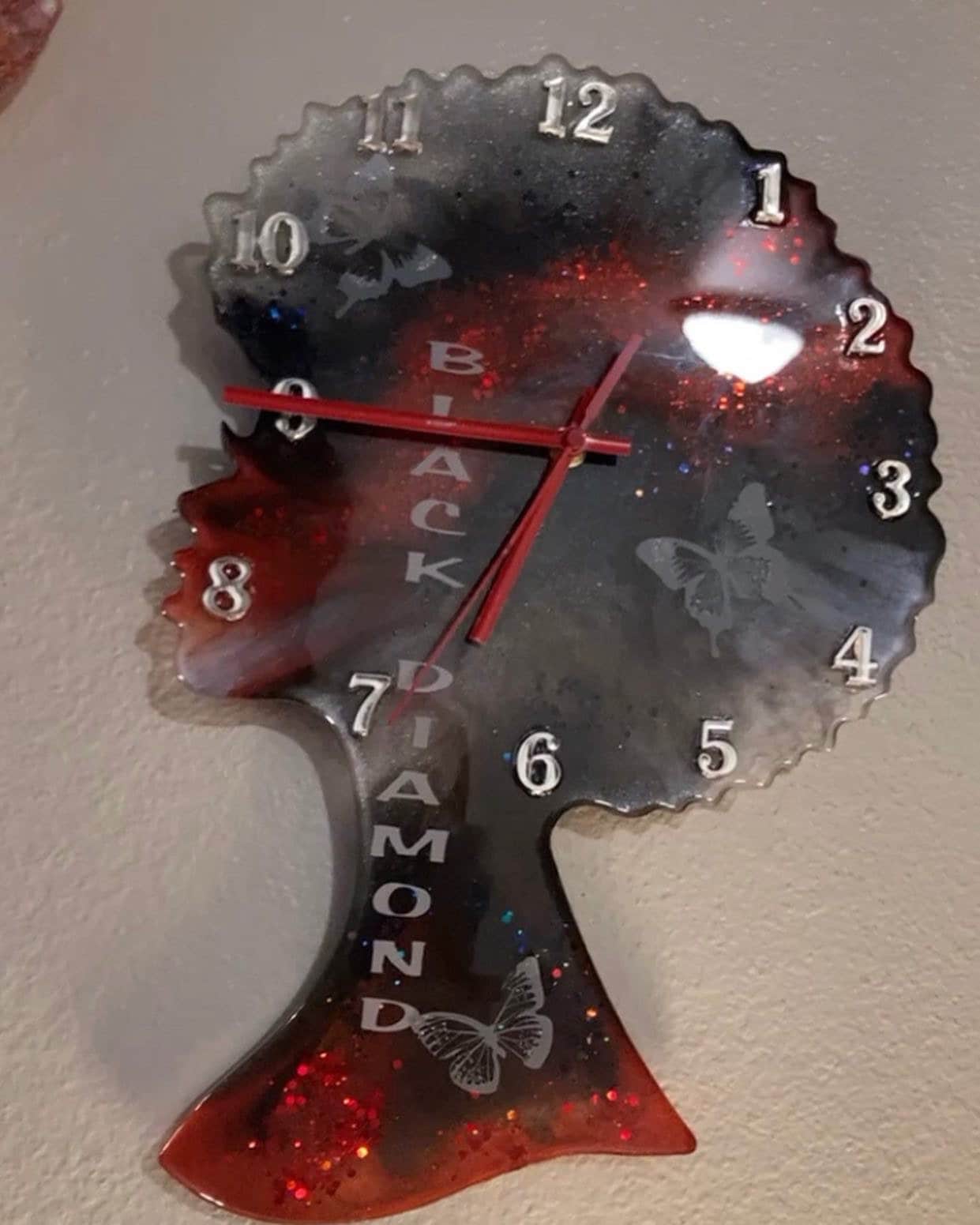 Diva Clocks, Afro Girl, Birthdays, Gifts for Mom, Custom Clocks, Gifts ...
