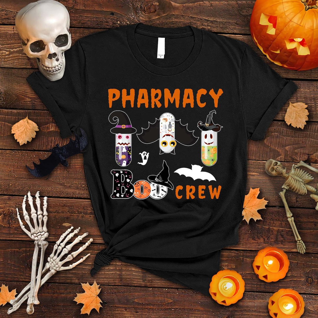 Pharmacy Boo Crew Shirt, Halloween Pharmacy Technician Shirt ...