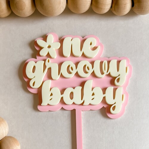 Groovy Babe One Groovy Baby Boho Cake Topper First Birthday - Etsy