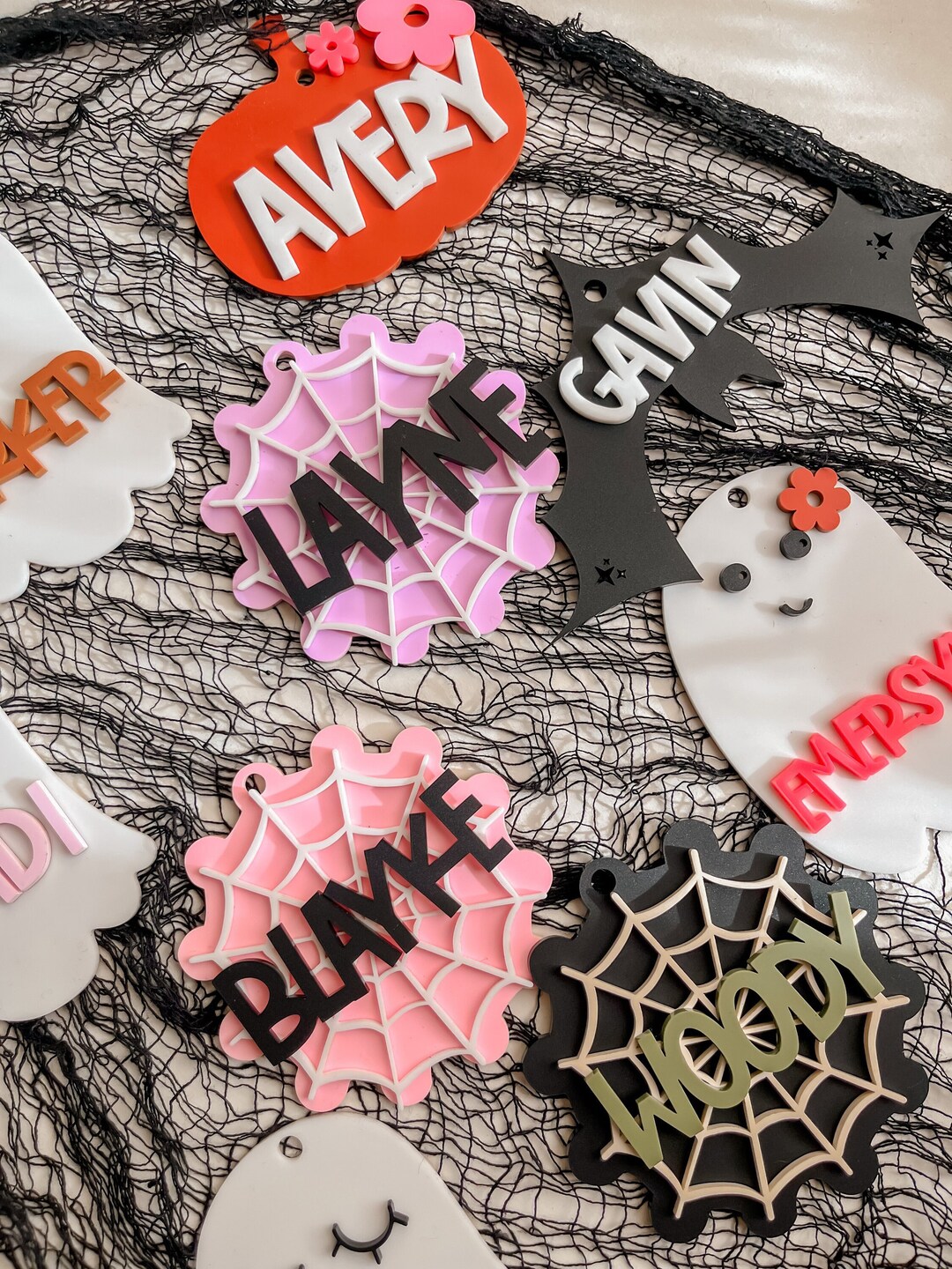 Bat Tag Halloween Basket Tag Boo Basket Tag Custom - Etsy